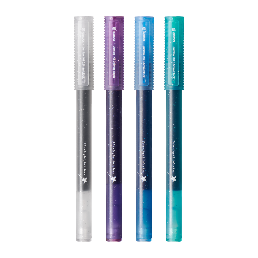Kaco Jumbo Starlight Black Ink Gel Pen – SCOOBOO