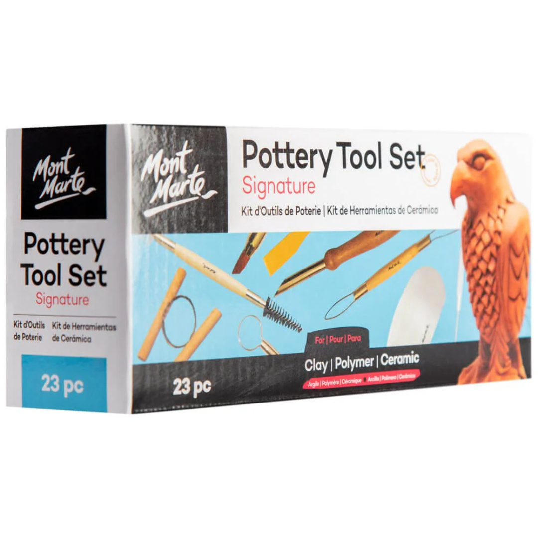 Mont Marte Pottery Tool Set Signature 23pc – SCOOBOO