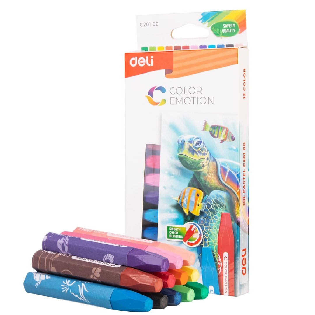 Deli Color Emotion 24 Oil Pastels - SCOOBOO - Deli