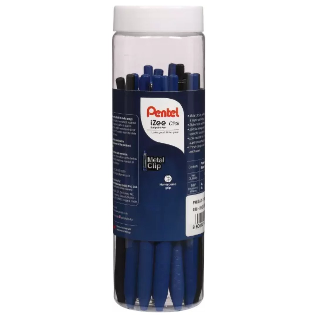 Pentel Izee Click Ballpoint Pen (Pack of 15) - SCOOBOO - Pentel