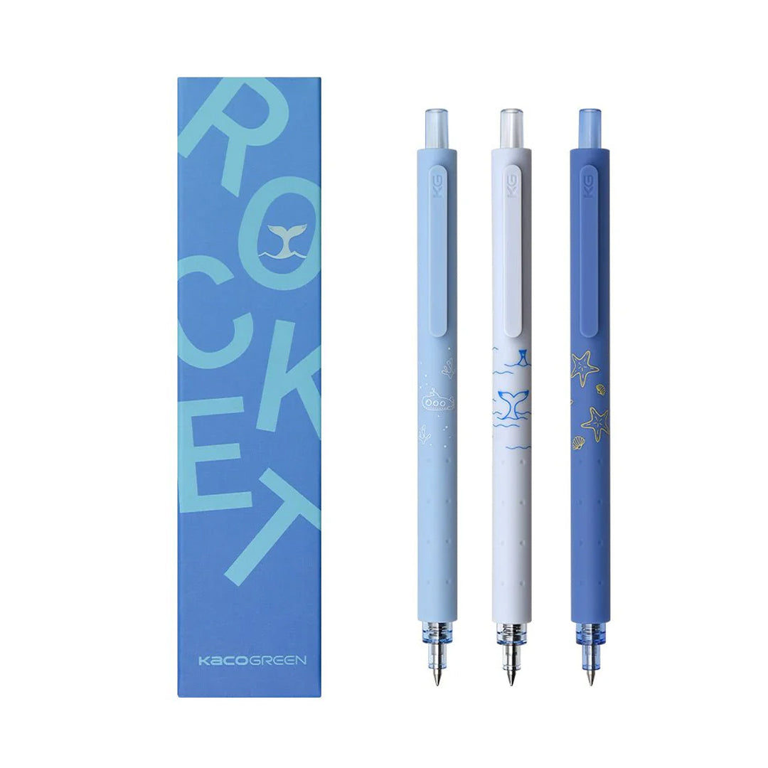 Rocket Marine Gel Pen - Pack of 3-Black Ink- SCOOBOO – SCOOBOO