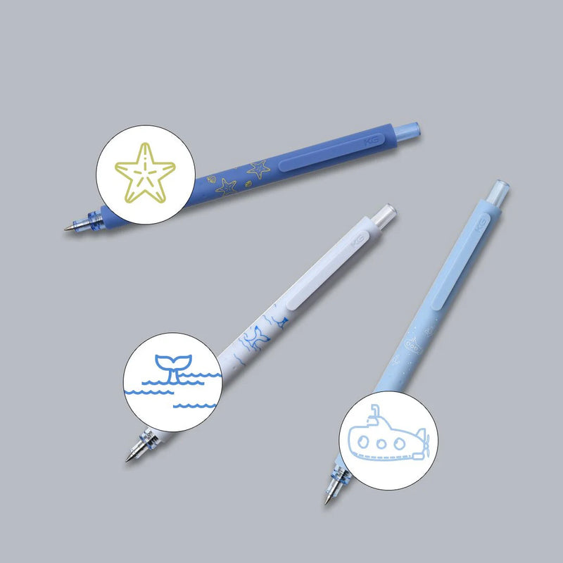 Rocket Marine Gel Pen - Pack of 3-Black Ink- SCOOBOO – SCOOBOO