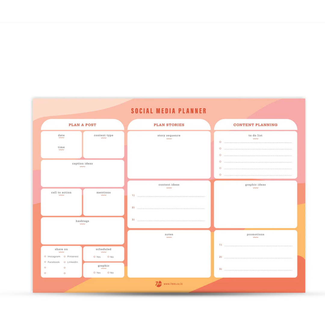 7 mm Social Media Planner – SCOOBOO