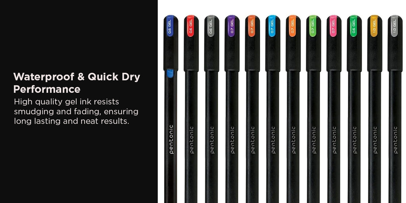 Pentonic Multicolour Gel Pen Set With Hard Box Case - SCOOBOO - PENTONIC