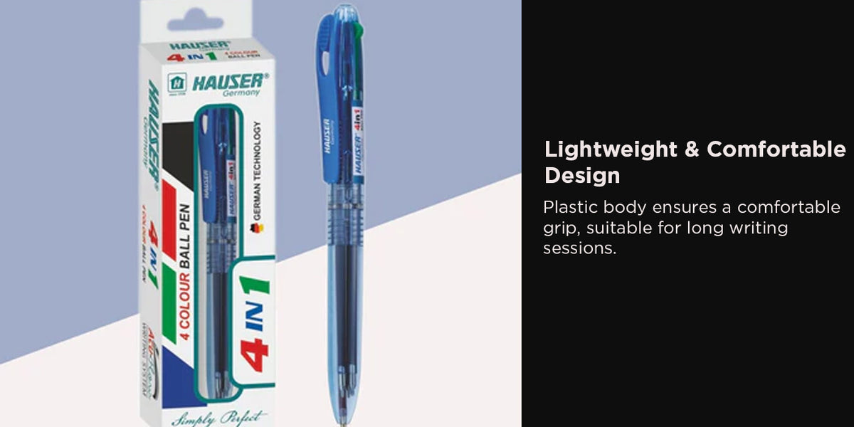 Hauser 4 In 1 Retractable Ball Pen - SCOOBOO - Hauser