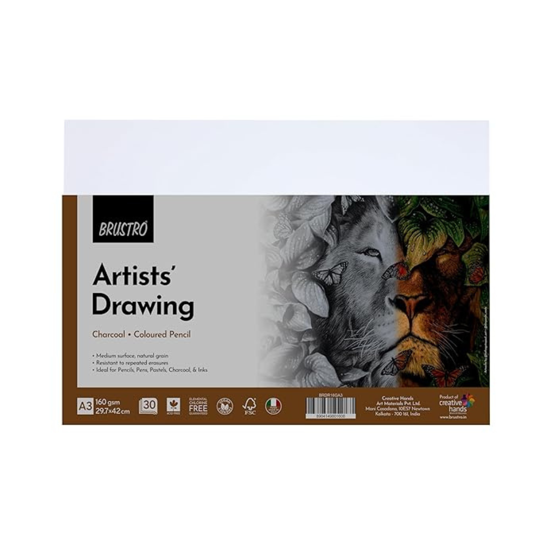 Brustro Artists Drawing Paper- Pack of 30 Sheets – SCOOBOO