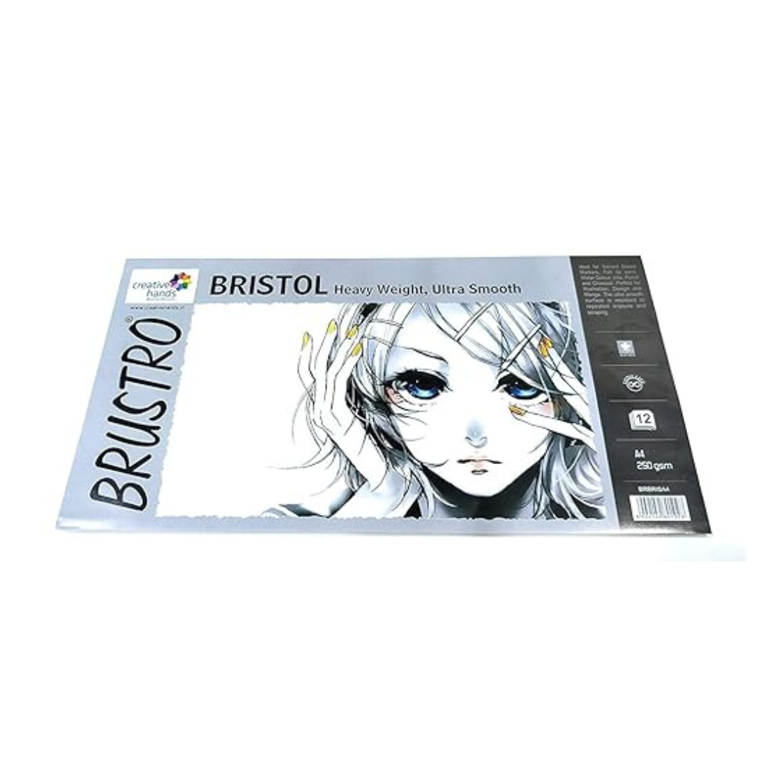Brustro Ultra Smooth Bristol Sheets, A4-Pack of 20 – SCOOBOO