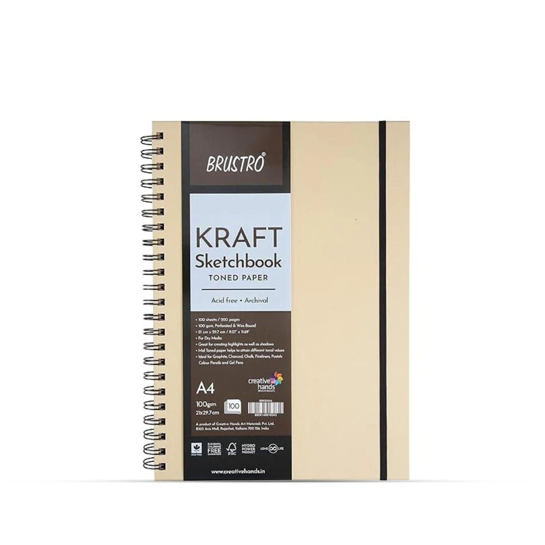 Brustro Toned Paper A4 Kraft Sketchbook – SCOOBOO