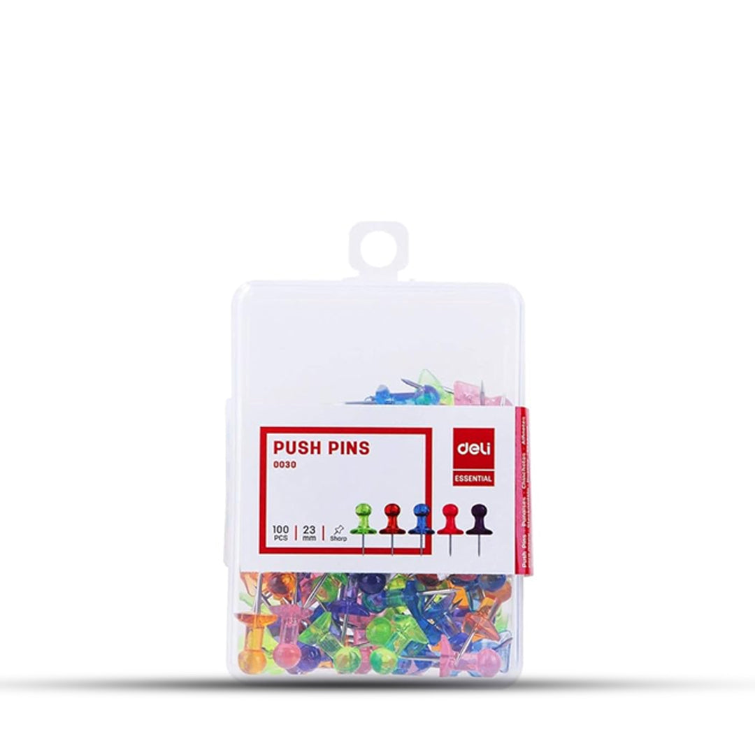 Deli Assorted Color Push Pins 23mm - SCOOBOO - Deli