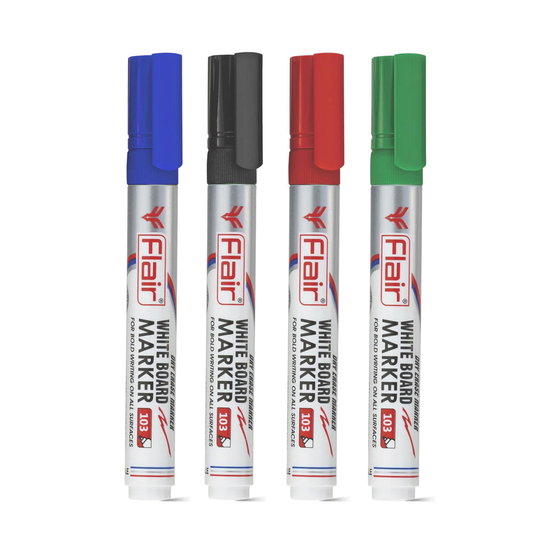 Flair Whiteboard Marker Pack Of 4 - SCOOBOO - Flair