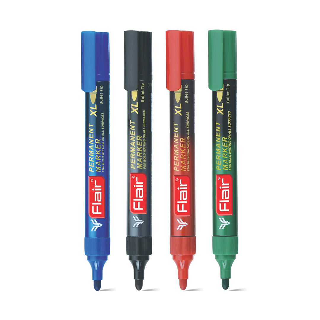 Flair Permanent XL Marker Pack Of 4 - SCOOBOO - Flair