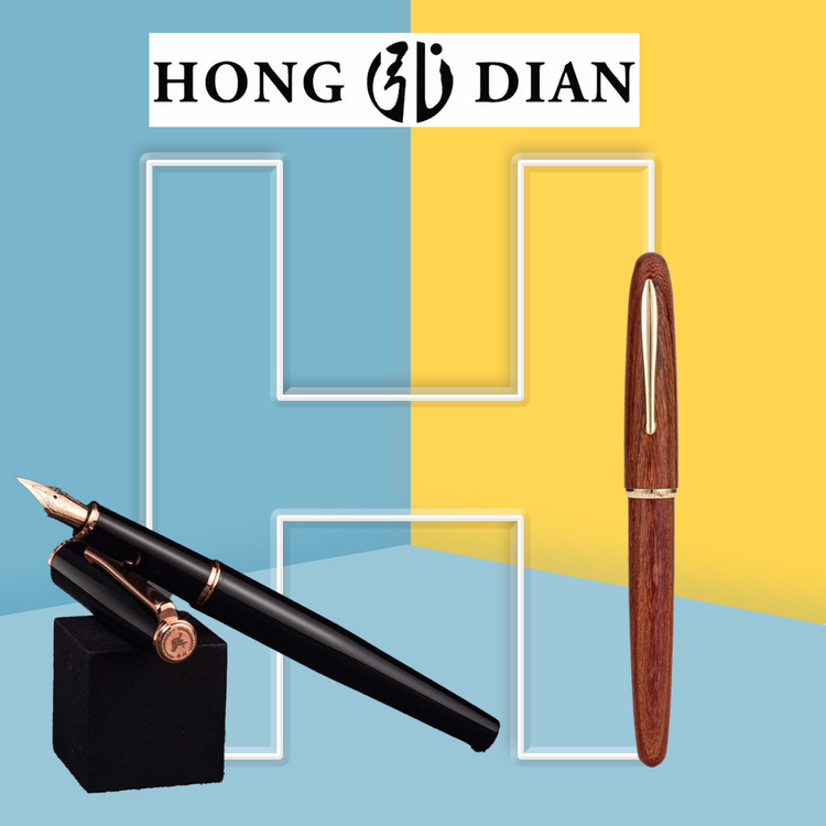 Hongdian, Fountain Pen - 660 Wood Black - SCOOBOO - Hongdian