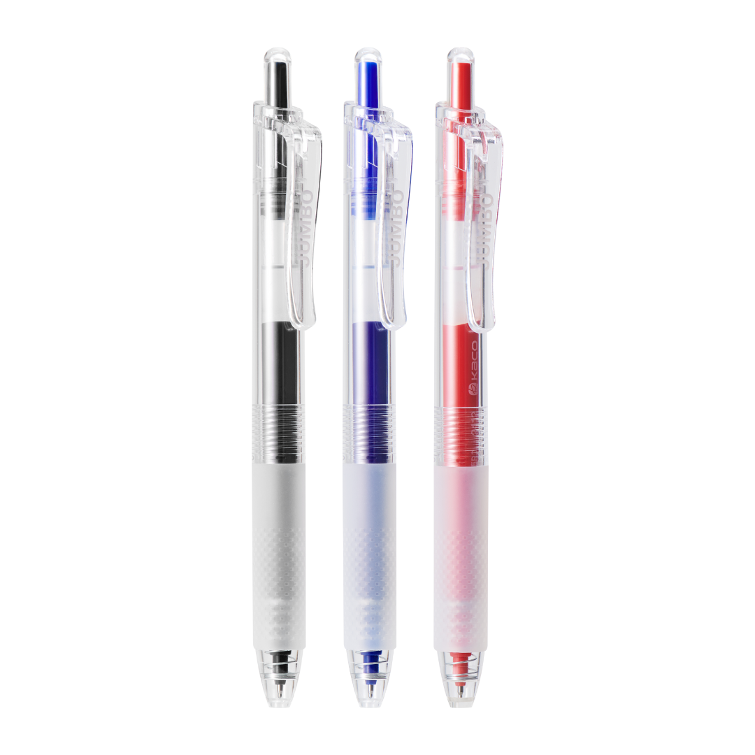 Kaco Jumbo Push Gel Ink Pens- Pack of 3 – SCOOBOO
