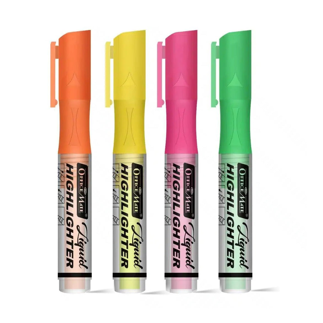 Liquid Highlighter Marker Pack Of 4 - SCOOBOO - Soni officemate