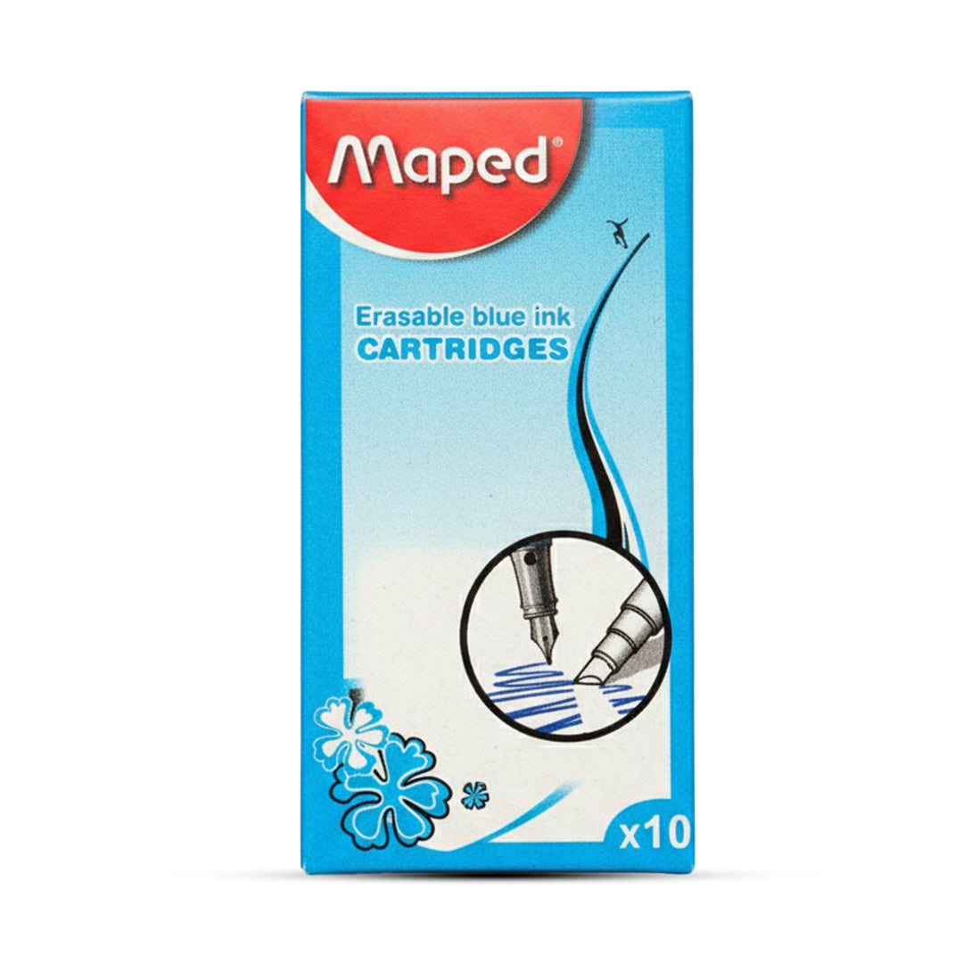 Maped Erasable Blue Catridges- Pack of 10 - SCOOBOO - Maped