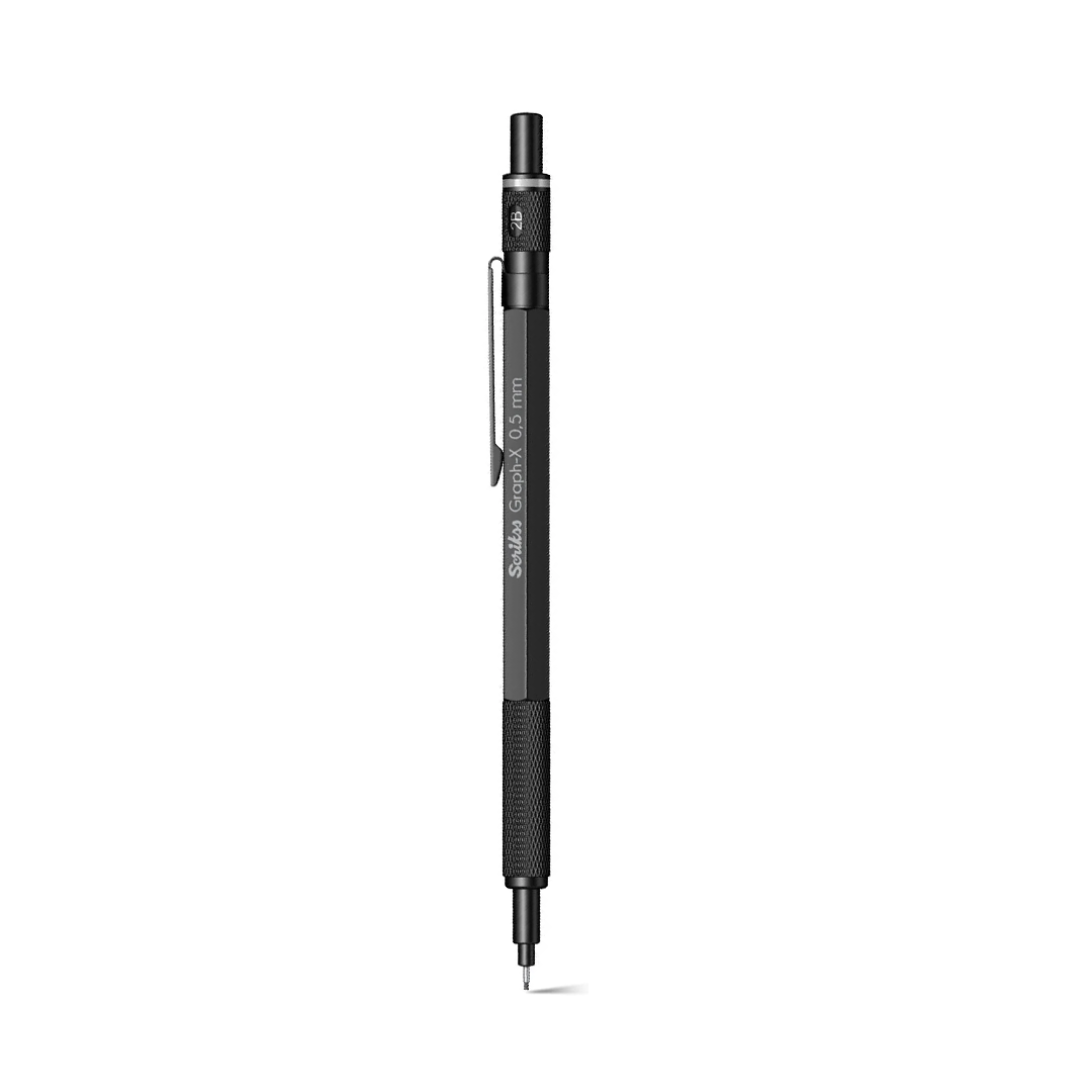 Scrikss | Graph-X | Mechanical Pencil | Matte Black-0.5mm - SCOOBOO ...