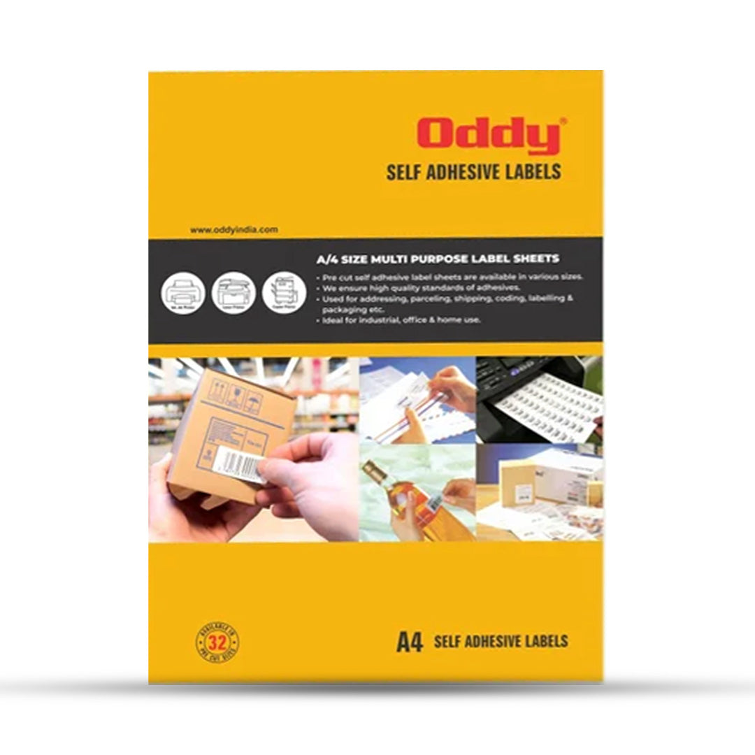 Oddy A4 self stick paper label -100 sheets Pack - SCOOBOO - Oddy