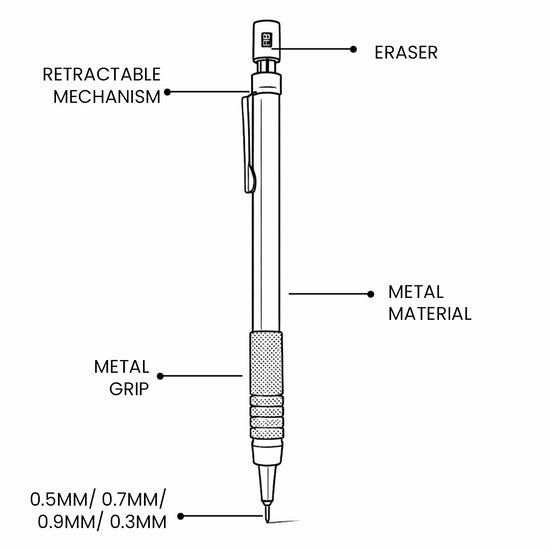 PENTEL Graphgear 500 Automatic Drafting Pencil Pencil - SCOOBOO - Pentel