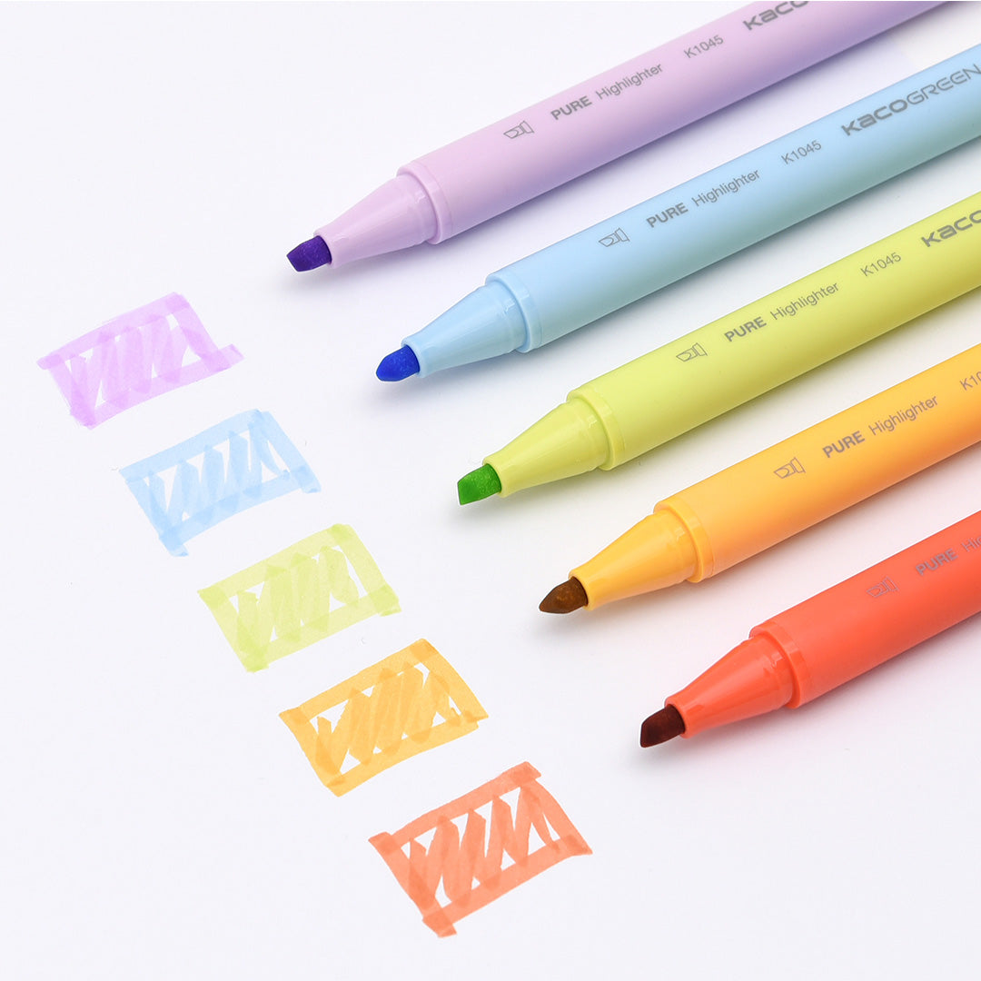 Pure Macaron Highlighter - Five-color Pack - SCOOBOO - KACO