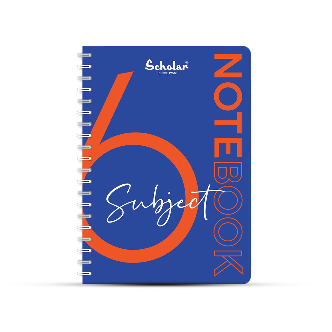 Scholar A4 Premium Six Subject Ruled Notebook – SCOOBOO