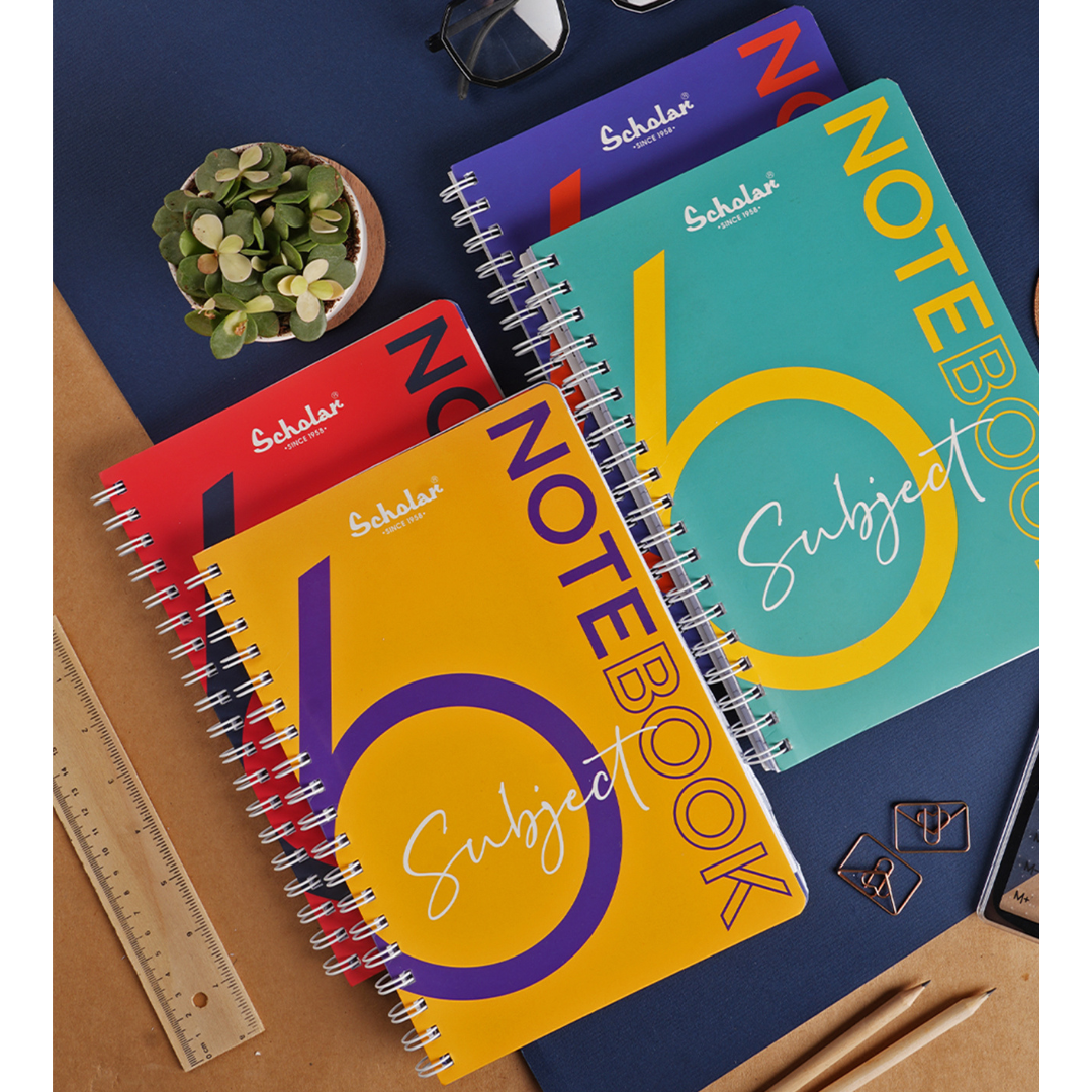 Scholar A4 Six Subject Premium Notebook – SCOOBOO