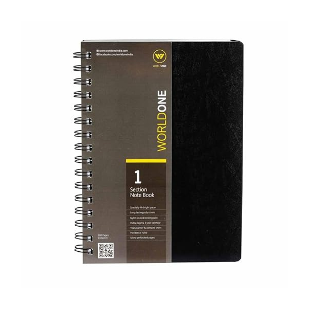 Worldone One Section Ruled Notebook – SCOOBOO