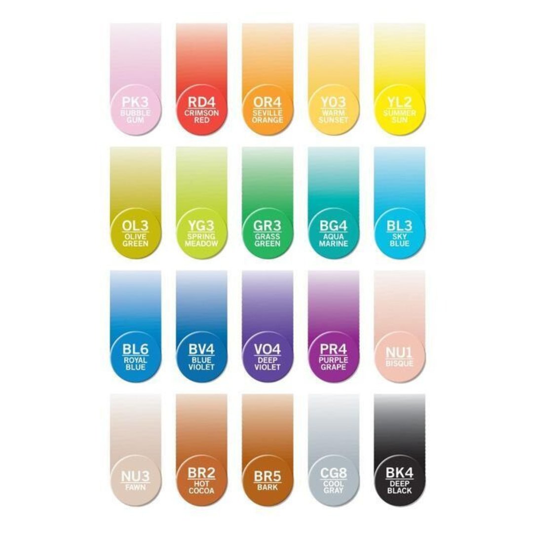 Chameleon Color Tones 22 Pen Deluxe Set - SCOOBOO - Chameleon