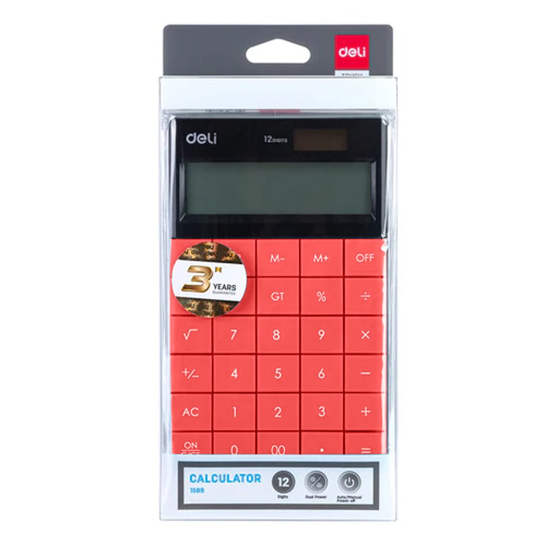 Deli Modern Compact Calculator 12 Digit - SCOOBOO - Deli