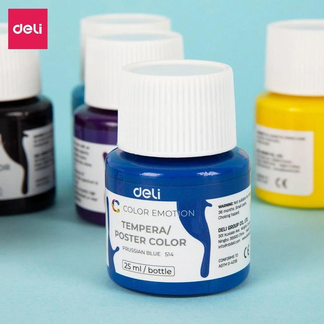DELI WC14-12 Color Emotion Tempera Poster Color Gouache Set of 12 ...