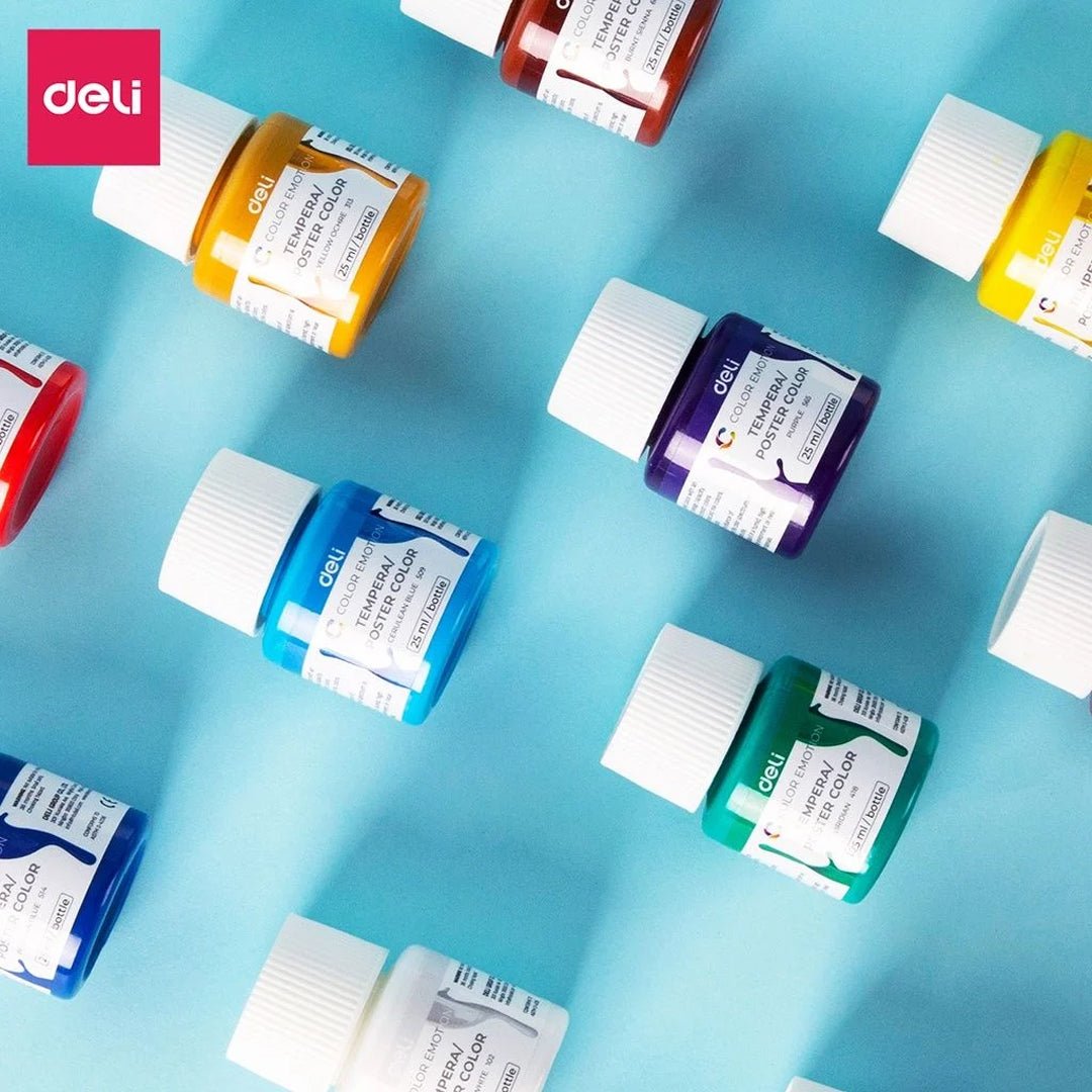 DELI WC14-12 Color Emotion Tempera Poster Color Gouache Set of 12 ...