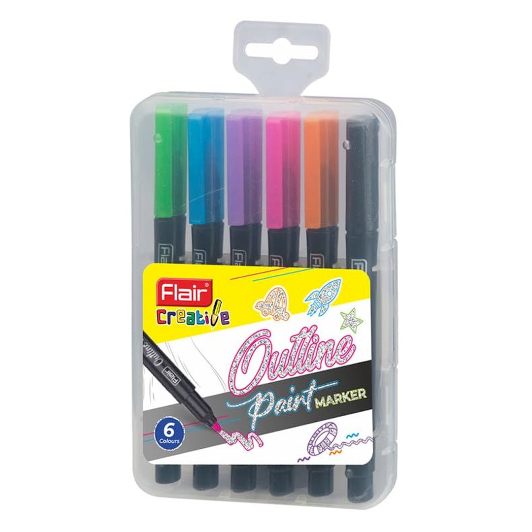 Flair Creative Outline Paint Marker Set of 6 - SCOOBOO - Flair