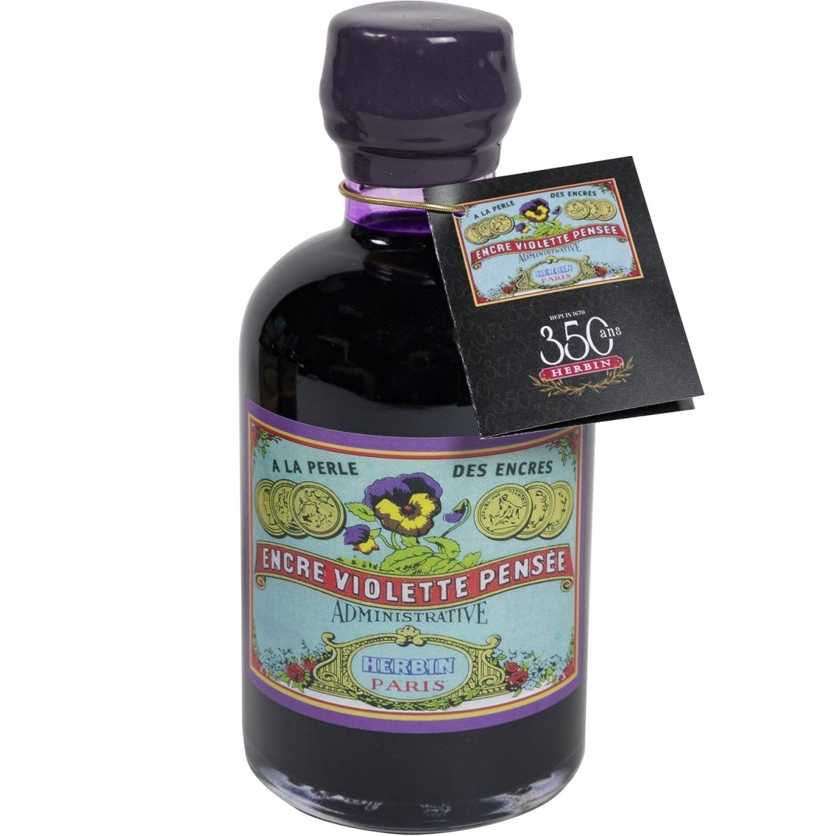 Herbin 350th Anniversary Ink Bottle (Violette Pensee - 500ML) 12977T ...