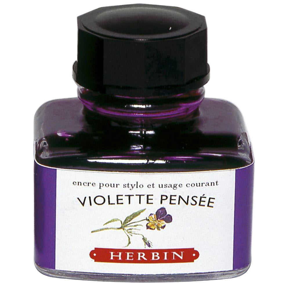 Herbin "D" Ink Bottle (Violette Pensee - 30ML) 13077T - SCOOBOO ...