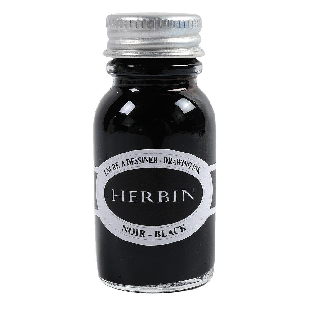 Herbin Drawing Ink Bottle (Black - 15ML) 12609T - SCOOBOO - Jacques Herbin