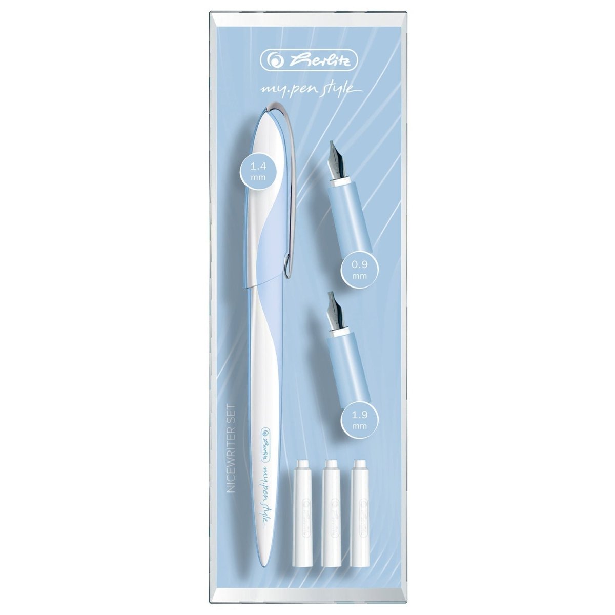 Herlitz my.pen Style Light Blue Calligraphy Pen Set 11360294 - SCOOBOO ...
