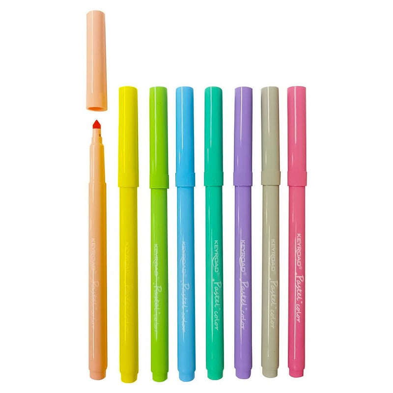 Keyroad 8 Pastel Fiber Marker - SCOOBOO - SCOOBOO
