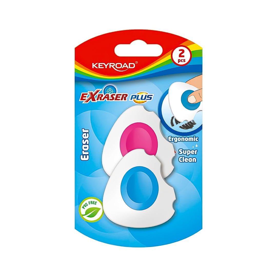 Keyroad Ergonomic Eraser - 2 Pcs - SCOOBOO - Keyroad
