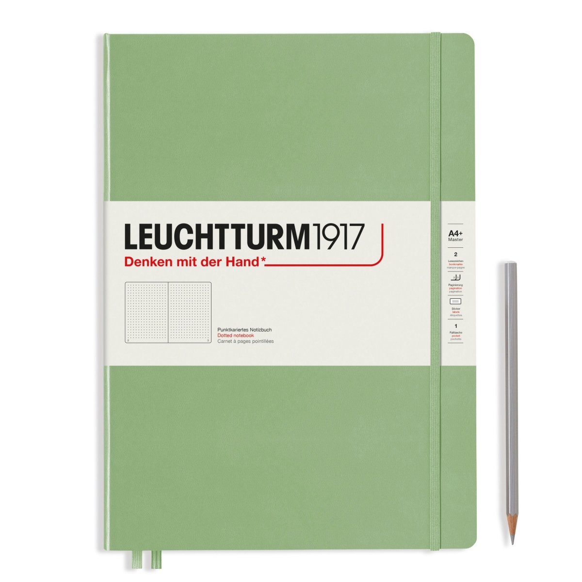 Leuchtturm Notebook Master Slim A4 Dot Sage - SCOOBOO - LEUCHTTURM1917
