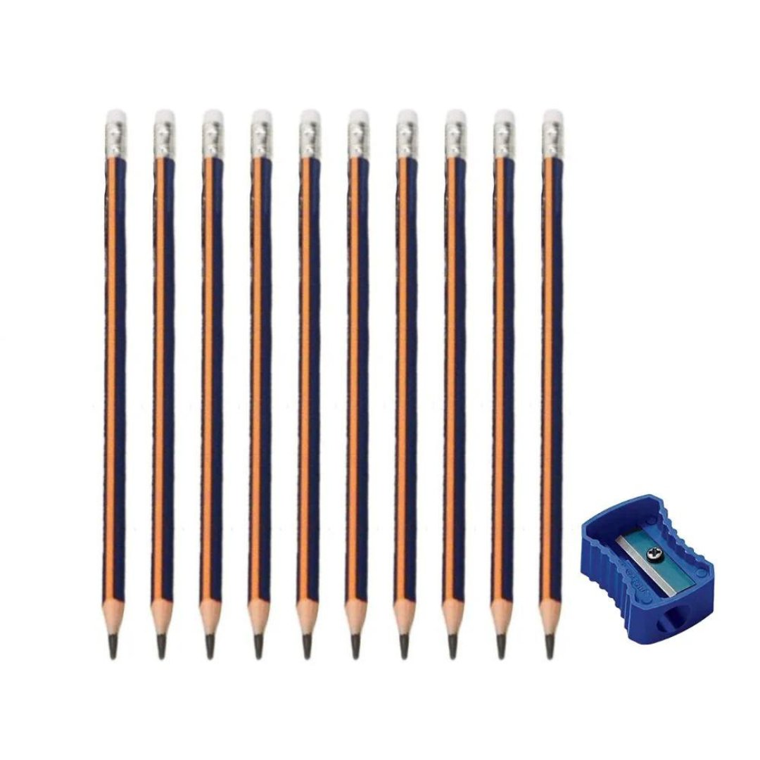 Maped Black Peps Right Dark Graphite Pencils- Pack of 10 - SCOOBOO - Maped