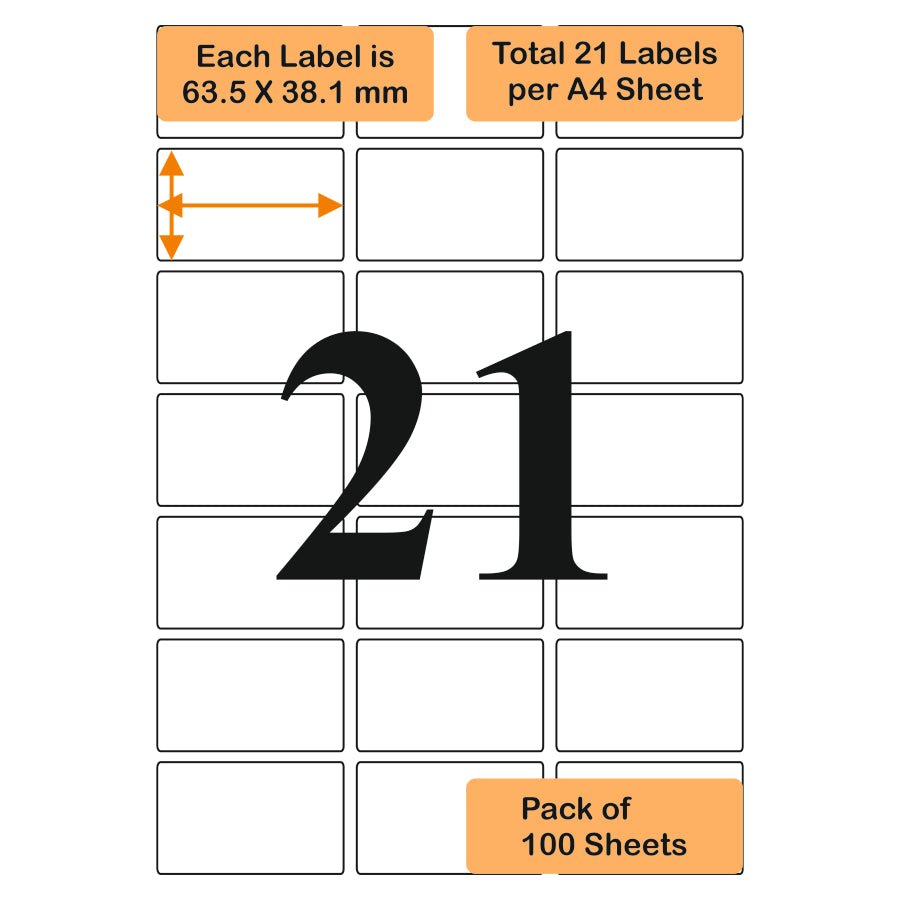 Oddy A4 self stick paper label -100 sheets Pack - SCOOBOO - Oddy