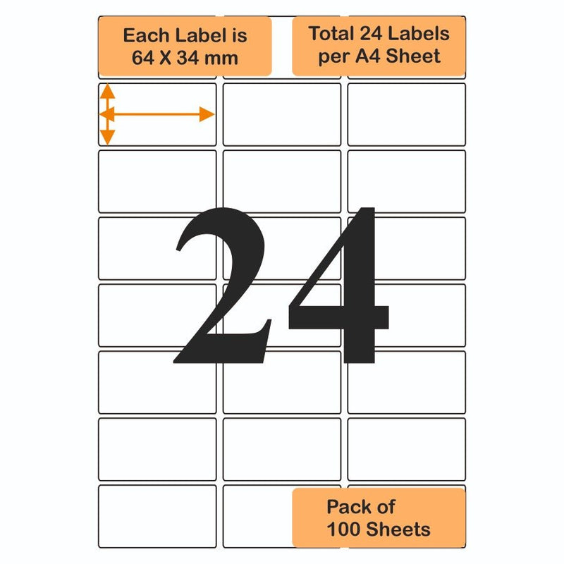 Oddy A4 self stick paper label -100 sheets Pack - SCOOBOO - Oddy