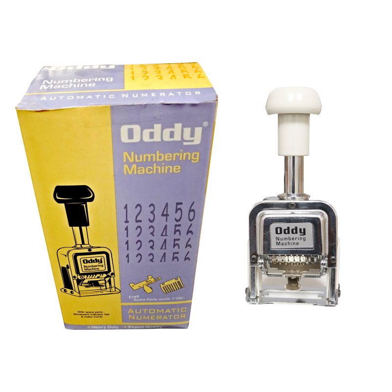 Oddy Numbering Machine - 6 Digits with Spare Parts - (NM-6DS) - SCOOBOO ...