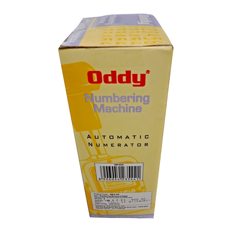 Oddy Numbering Machine - 6 Digits with Spare Parts - (NM-6DS) - SCOOBOO ...