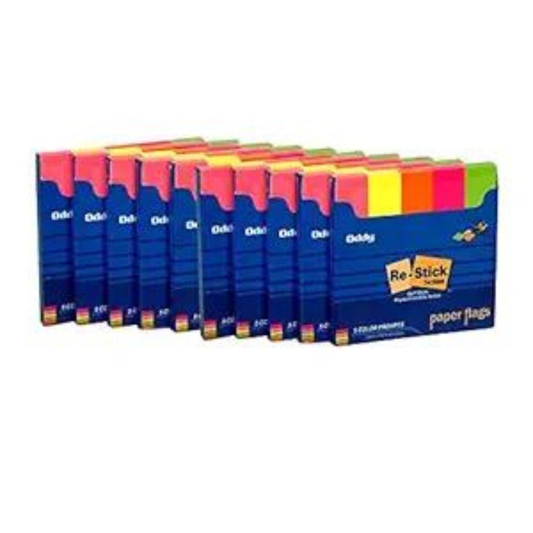 Oddy Re-Stick Paper prompts in 5 Colors - 250 Sheets Pad - SCOOBOO - Oddy