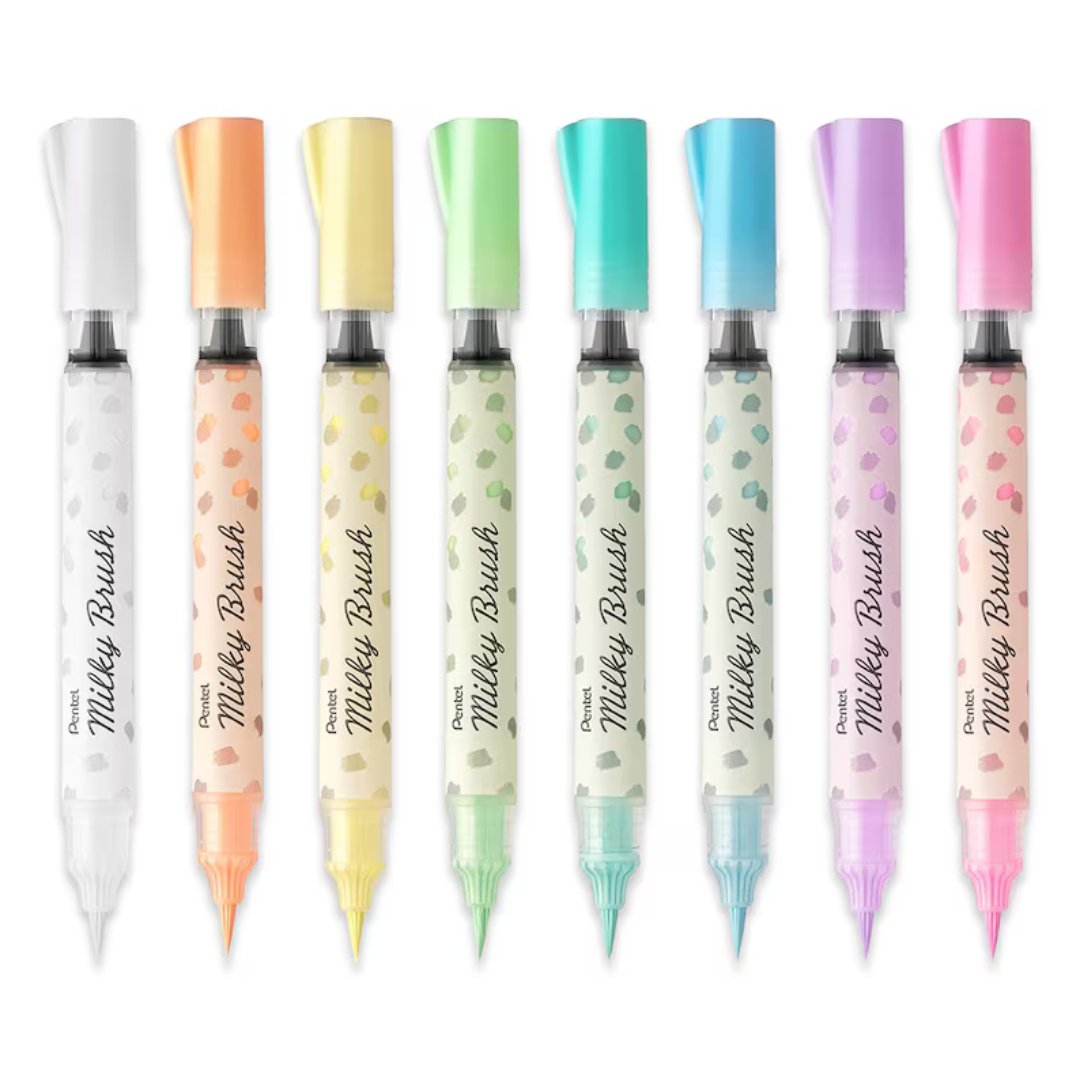 Pentel Pastel Milky Brush Pen(Pack Of 1) - SCOOBOO - Pentel