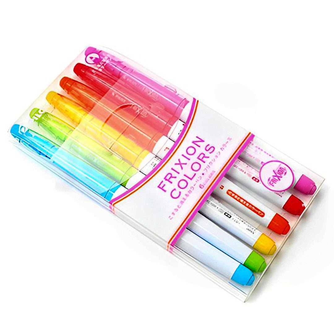 Pilot FriXion Colors Erasable Marker - 6 Color Set - SCOOBOO - Pilot Japan