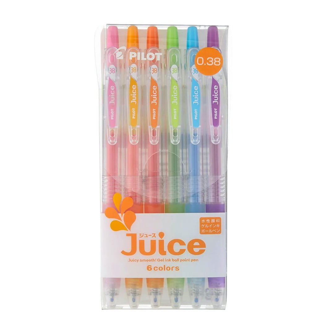 Juice Ultra Fine Gel Pen - 0.38 mm - 6 Color Set - SCOOBOO - Pilot Japan