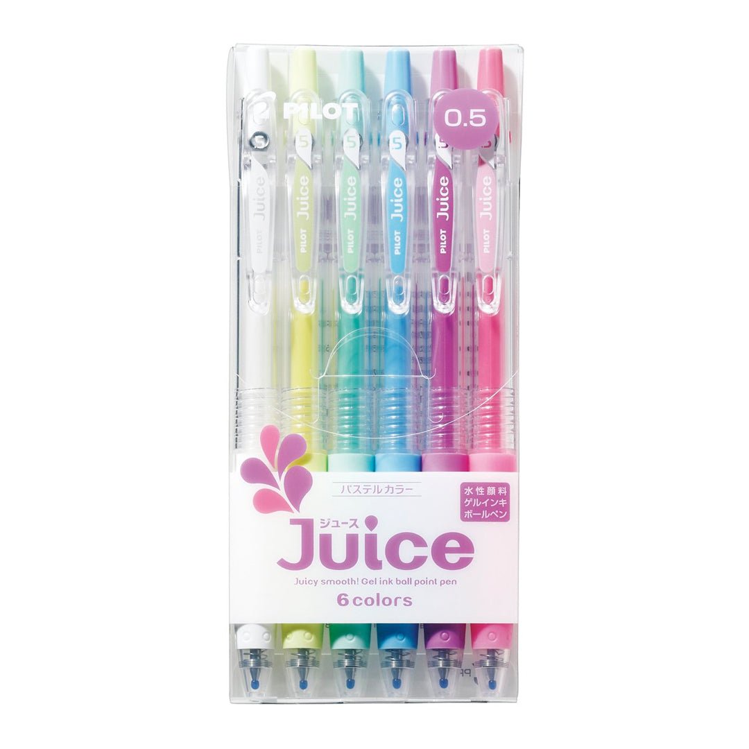 Pilot Pastel 0.5mm Juice Gel Pen - 6 Color Set - SCOOBOO - Pilot Japan