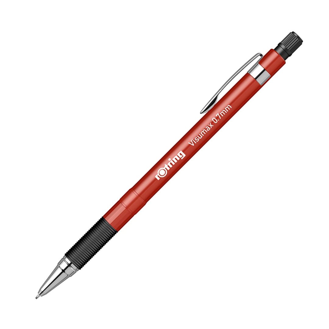 Rotring Visumax Mechanical Pencil 0.7 mm Red with 24 HB Leads Blister ...