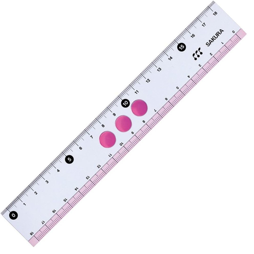 Sakura Straight Line Ruler 18cm G Jogi - SCOOBOO - SCOOBOO